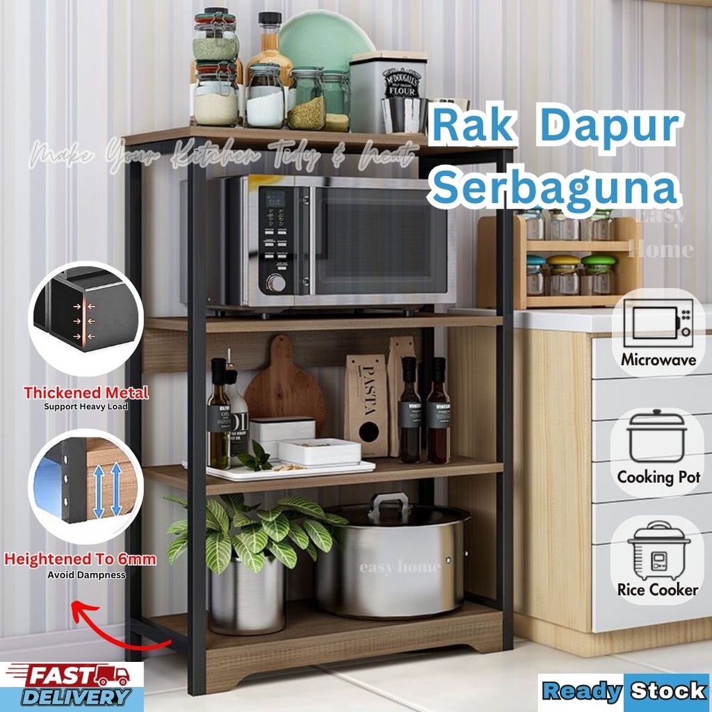 EasyHome Foldable Rack 5 Tier Storage Rack Shelf Rak Dapur Rack Storage ...