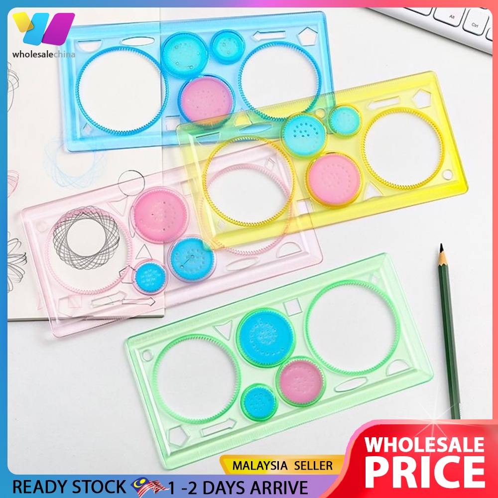 WHOLESALE | Magic Ruler Spirograph Set Kids Creative Drawing Geometric ...