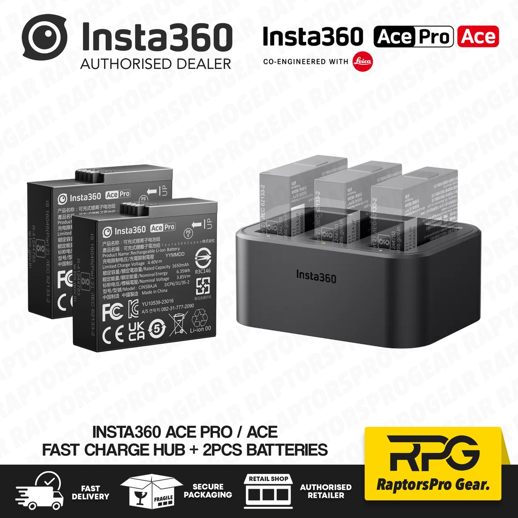 Insta360 Ace Pro 2/Ace Pro/Ace Power Accessories (Battery/Fast Charge ...