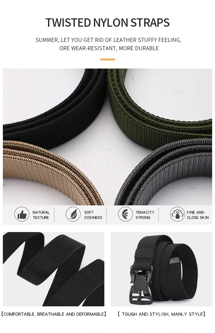 NewTactical Belt Magnetic Buckle Quick Release Elastic Belt Casual ...