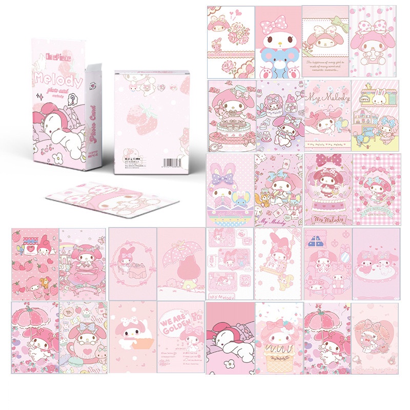 50PCS Sanrio Laser Lomo Card Kpop Photocard Cute Carton Flash Cards and ...