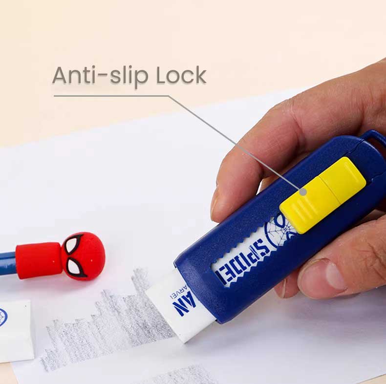 Disney Push-Pull Spiderman Pencil Erasers Cartoon Portable Rubber ...