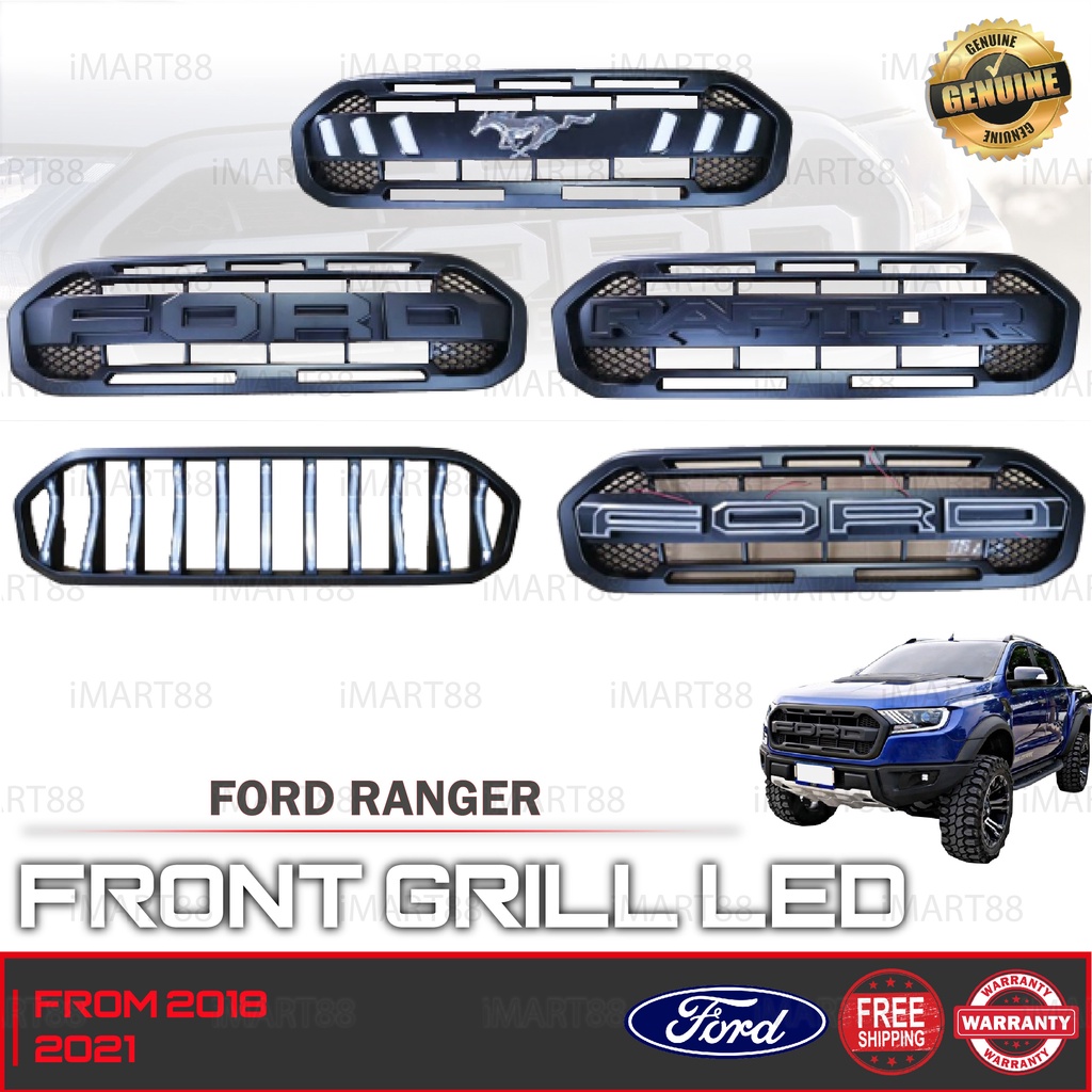 FORD RANGER T8 XLT 2018 - 2021 Raptor letter-logo Front Grill With LED ...
