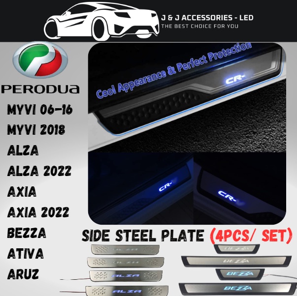 4Pcs Perodua Axia Bezza Alza 2022 Myvi old Myvi 18-23 Ativa Side Sill ...