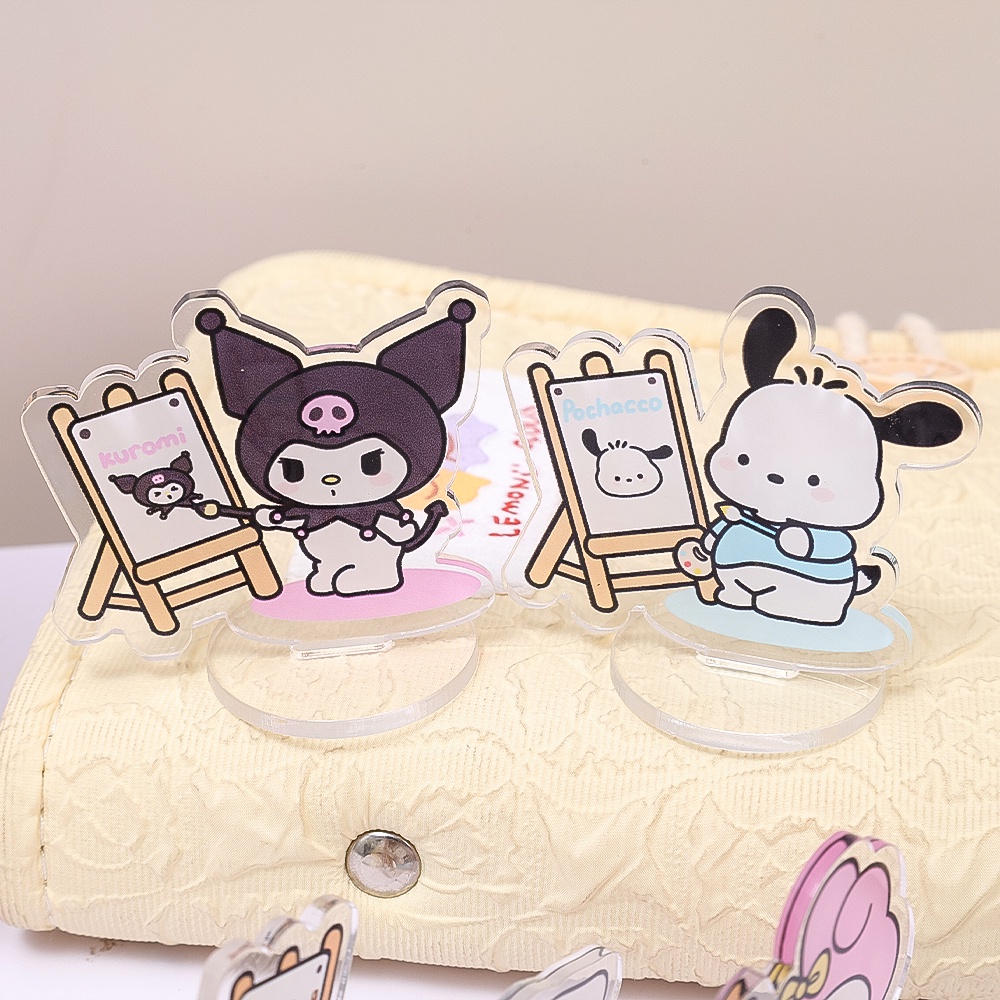 Mini Acrylic Stand Model Plate Desk Decor Kawaii Sanrio Pom Pom Purin ...