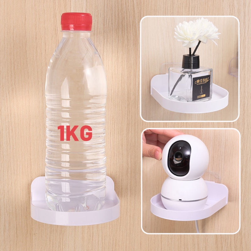 Punch Free Transparent Camera Storage Shelf With Line Hole / Home Wall ...