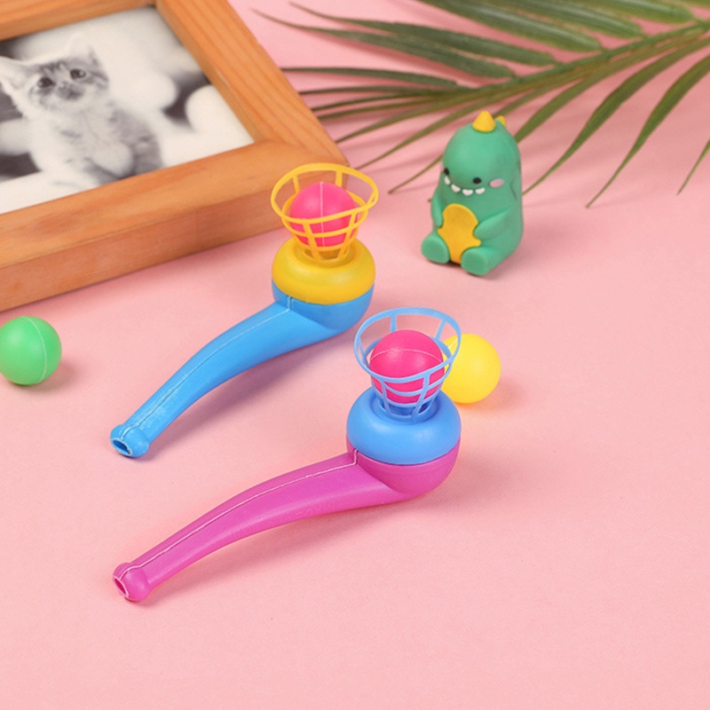 Plastic Floating Blowing Pipe Ball Toys Classic Traditional Fun ...