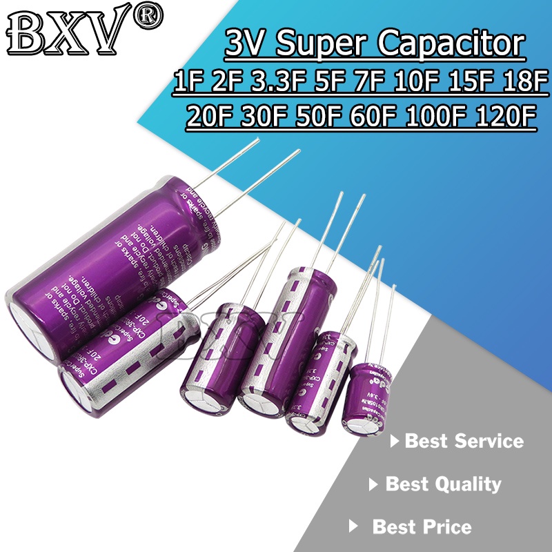 1PCS 3.0V CDA 3V Super Capacitor 1F 2F 3.3F 5F 7F 10F 15F 20F 30F 50F 60F 100F 120F New Farad ...