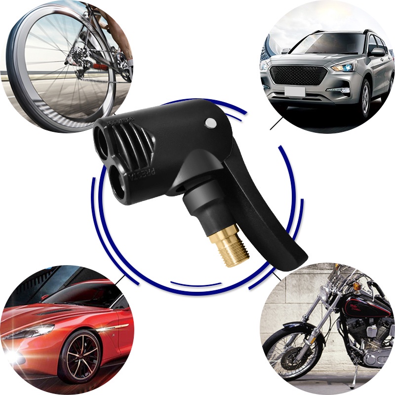 Double-Head Inflatable Adapter for Bicycle and Motorcycle, Compatible ...