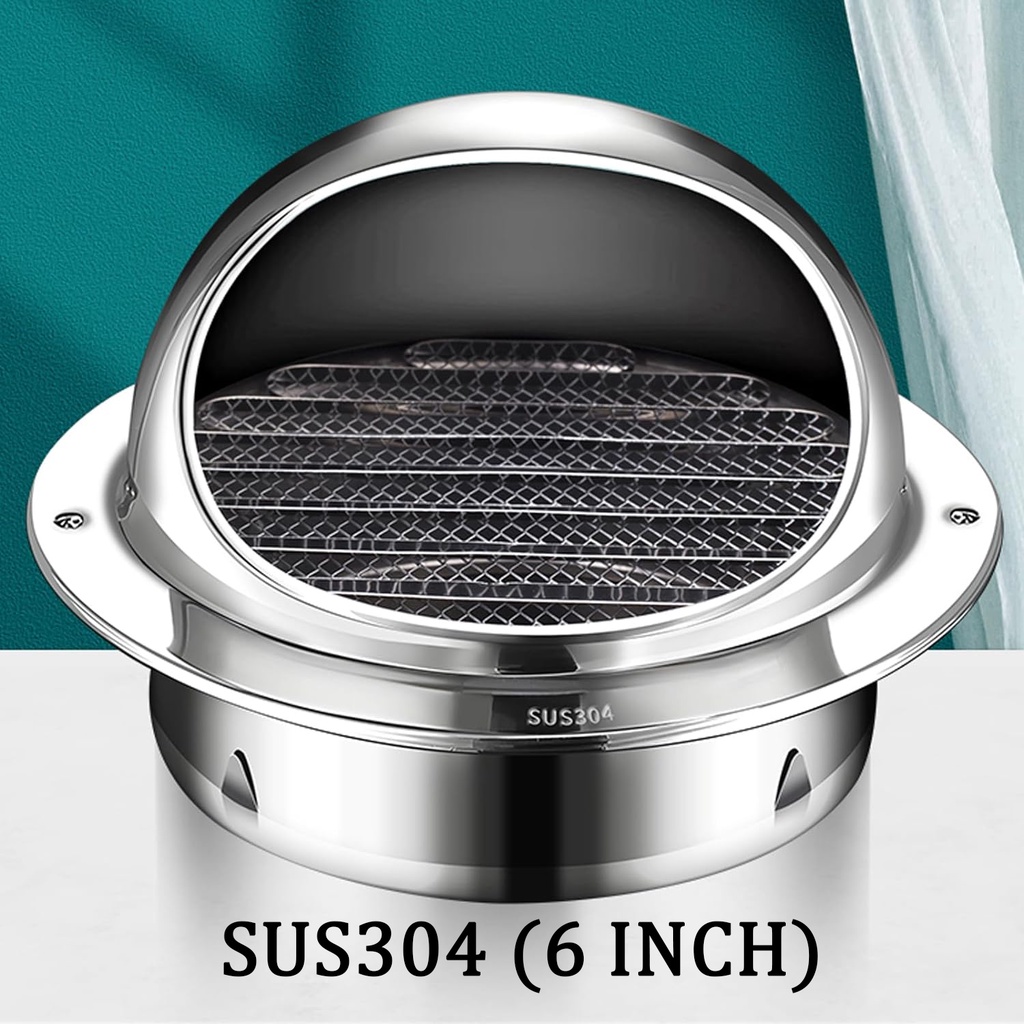 4" 6" 7" SUS304 Stainless Steel Hood Ducting Cap Ducting Hose Cooker ...