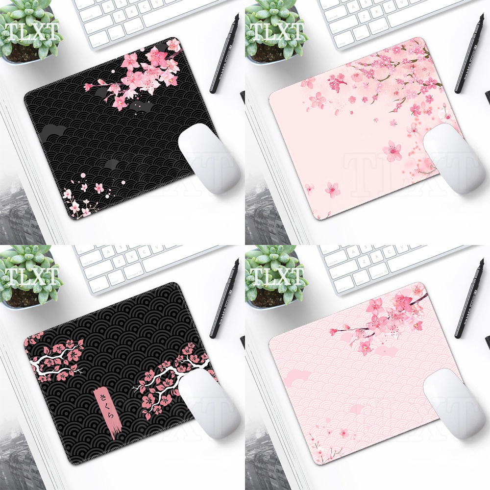 Small Mousepads Japan Sakura Pad Computer Mousepad Mouse Mat Cute Desk Pads PC Keyboard Mats ...