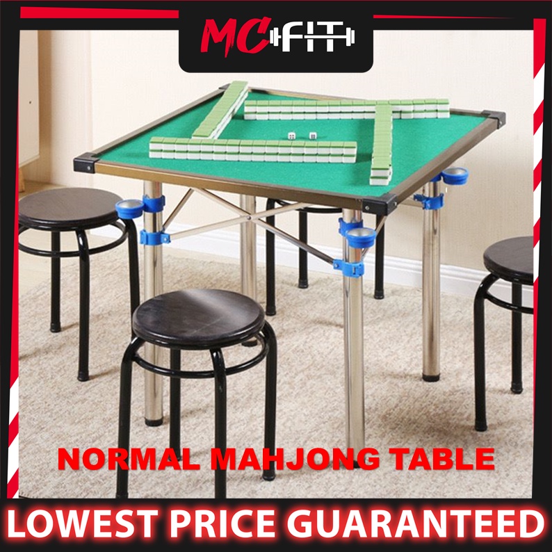 MCFIT 3V Mahjong & Lami Table / Fordable Square Mahjong Table / Meja ...