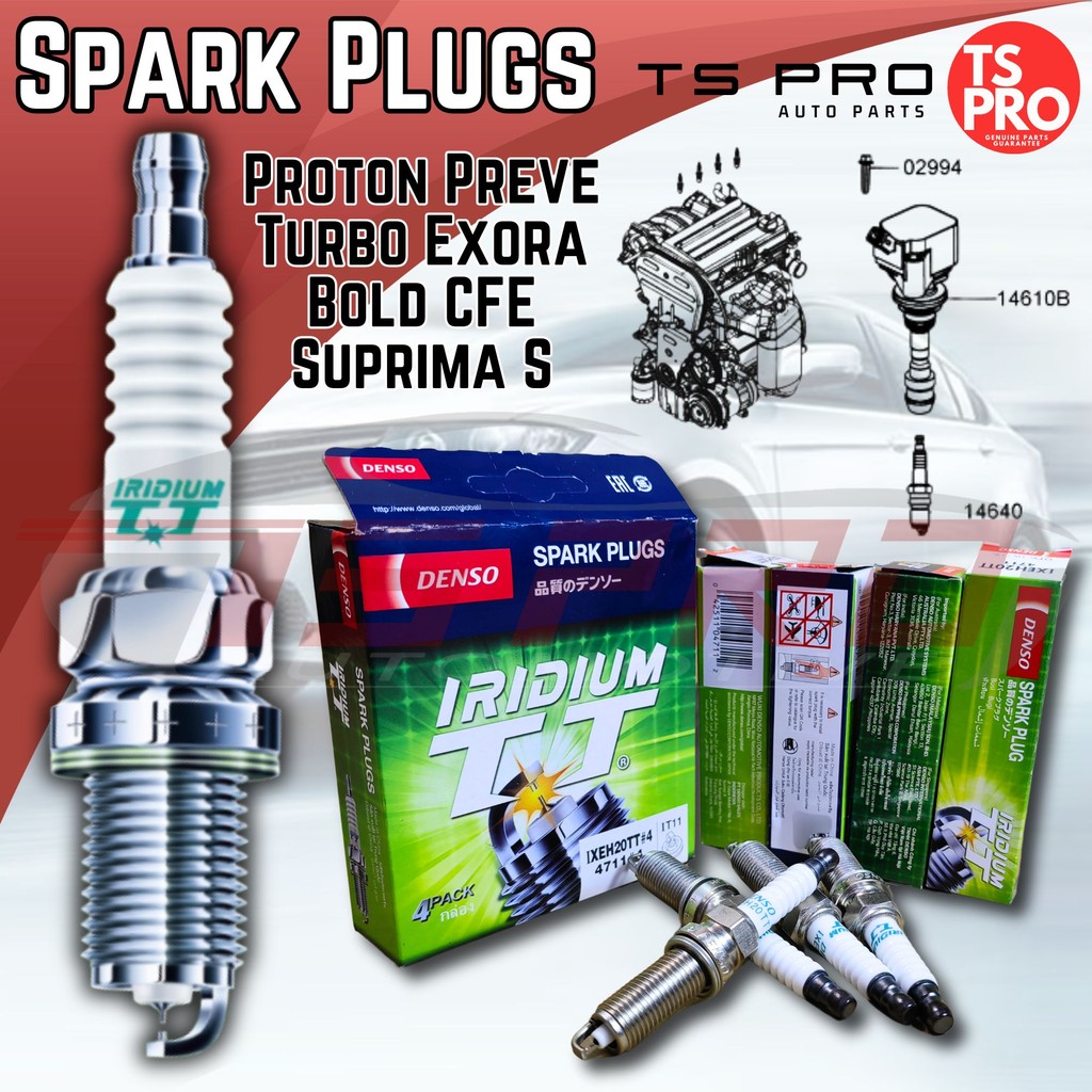 Denso Iridium TT IXEH22TT Spark Plug 4712 (Price for 1set=4pcs ...