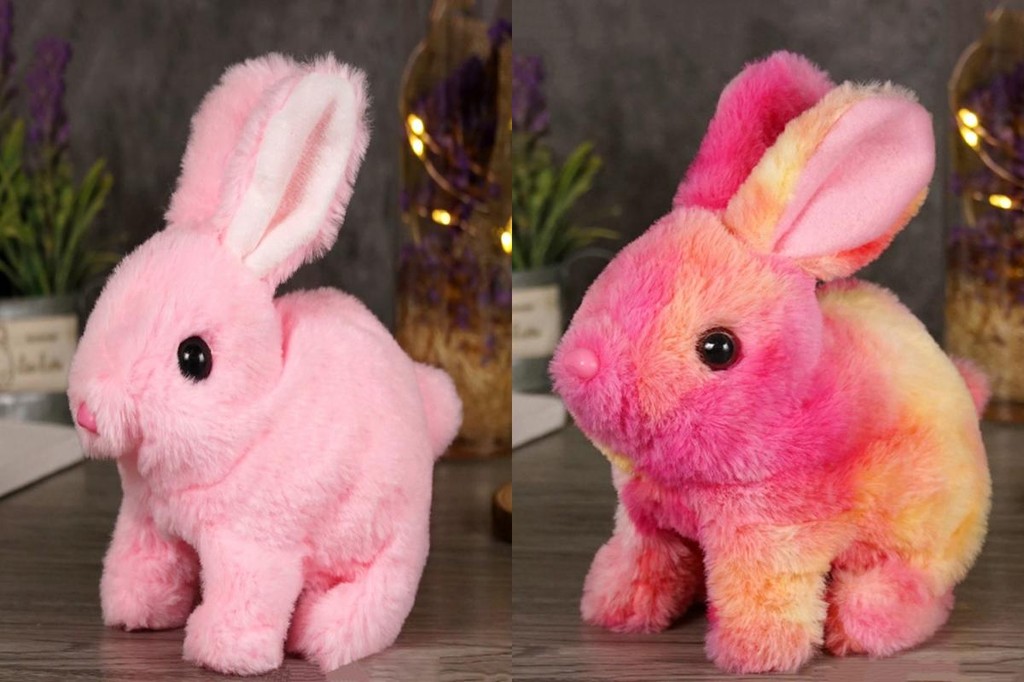 Realistic Bunny Plush Jumping Rabbit Plush Interactive Electronic Bunny ...