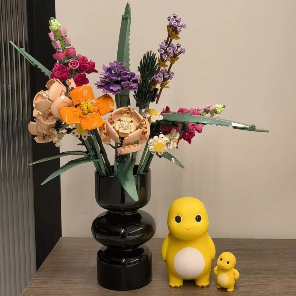 【Ready Stock】兼容乐高积木花Lego flower bouquet basket bunga lamp bouquet ...