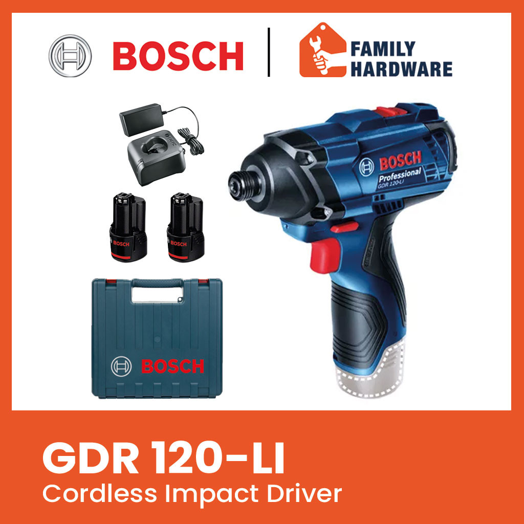 BOSCH GDR120-LI 12V Cordless Impact Driver / Wrench GDR 120-LI FAMILY ...