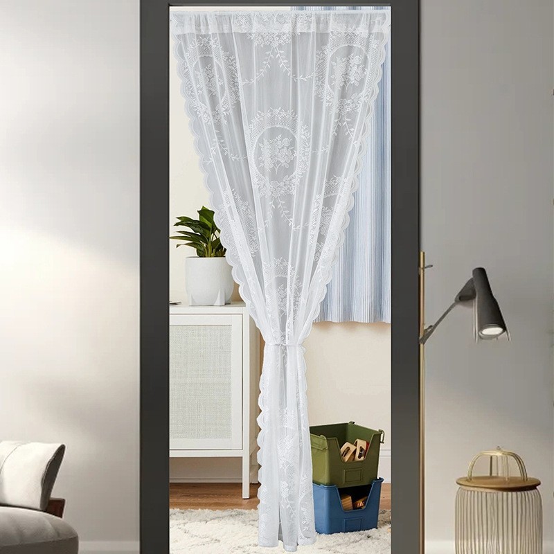 French Lace Door Hollow Romantic Tulle Langsir Romantic Living Room ...