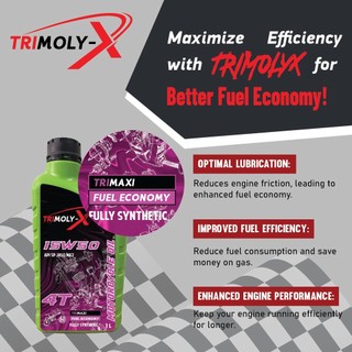TRIMOLY-X TRIMOLYX 4T 15w50 1L Fully Synthetic API SP JASO MA2 ...