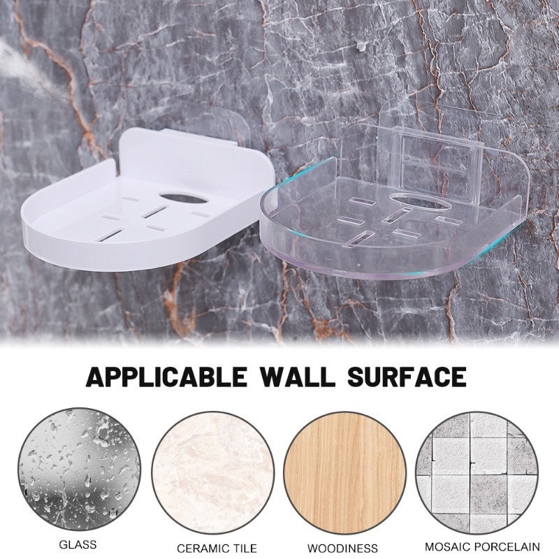 Punch Free Transparent Camera Storage Shelf With Line Hole / Home Wall ...