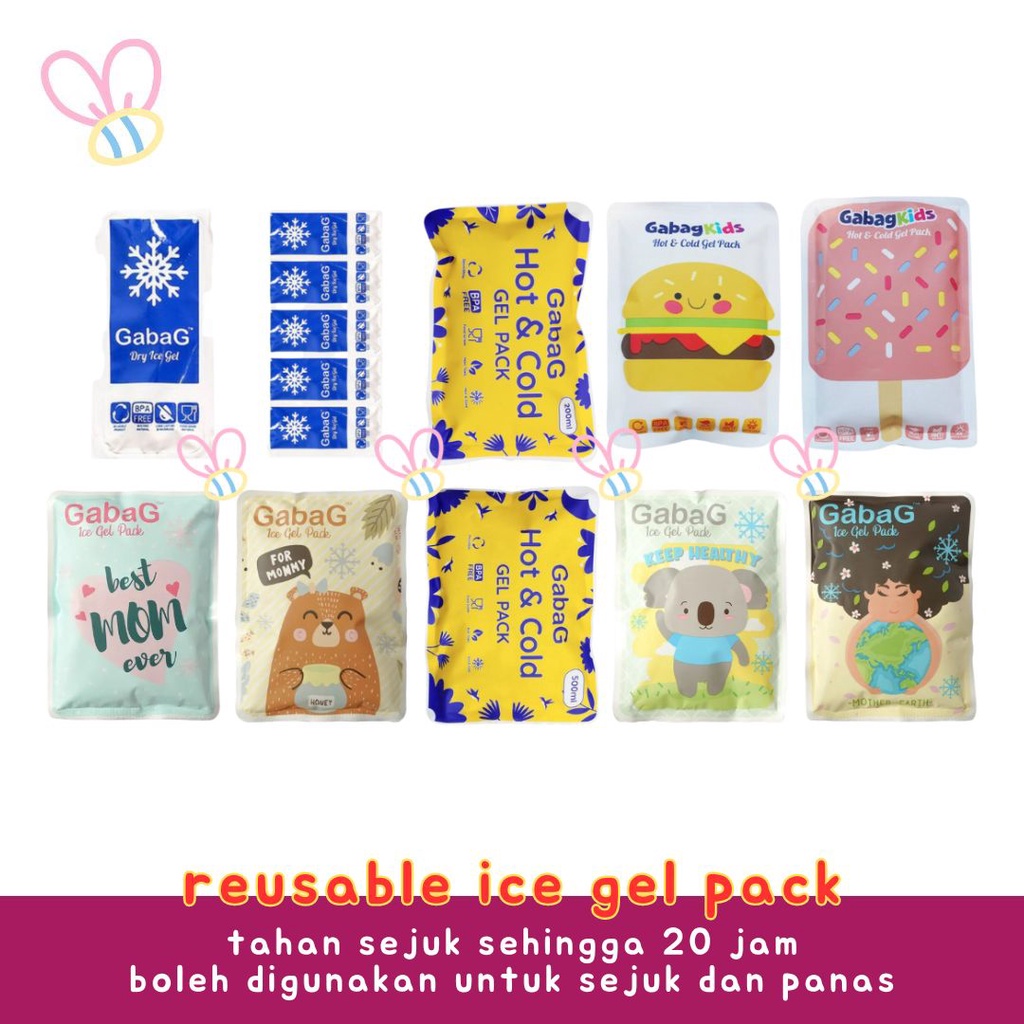 GABAG Reusable Icepack Dry Ice Pack Gel Breastmilk - 200ML / 500ML ...