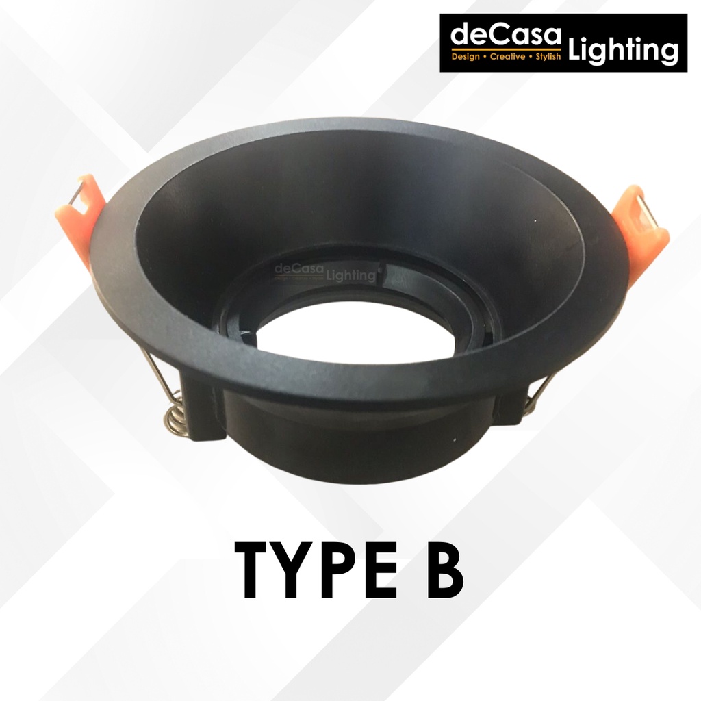 DECASA Lighting Eyeball Casing GU10 Lamp Holder Spotlight Case ...