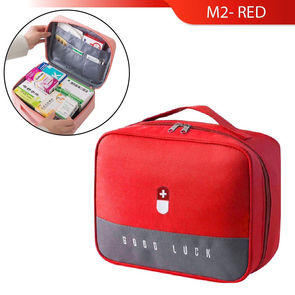Portable Medical First Aid Kid Travel Use Storage Bag Drugs Empty Beg ...