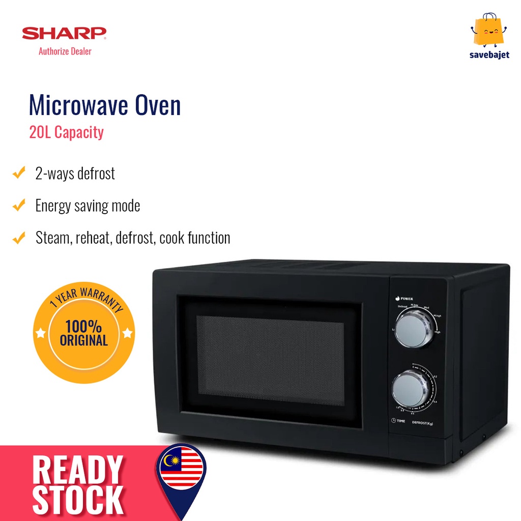 Sharp Basic Microwave Oven (20 L) R219EK Black | Shopee Malaysia