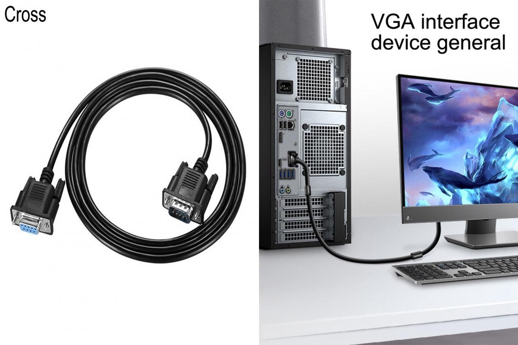 GRC- Compact VGA Extension Wire for Set Top Box 9Pin Male to Female ...