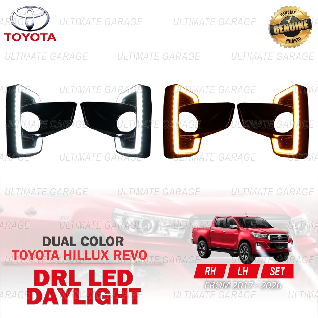 TOYOTA HILUX REVO ROCCO 2017 - 2020 LED White DRL Yellow Auto | Shopee ...