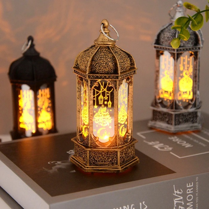 Eid Ramadan Decoration Candel Light Mubarak Night Lamp Ornament Islam ...