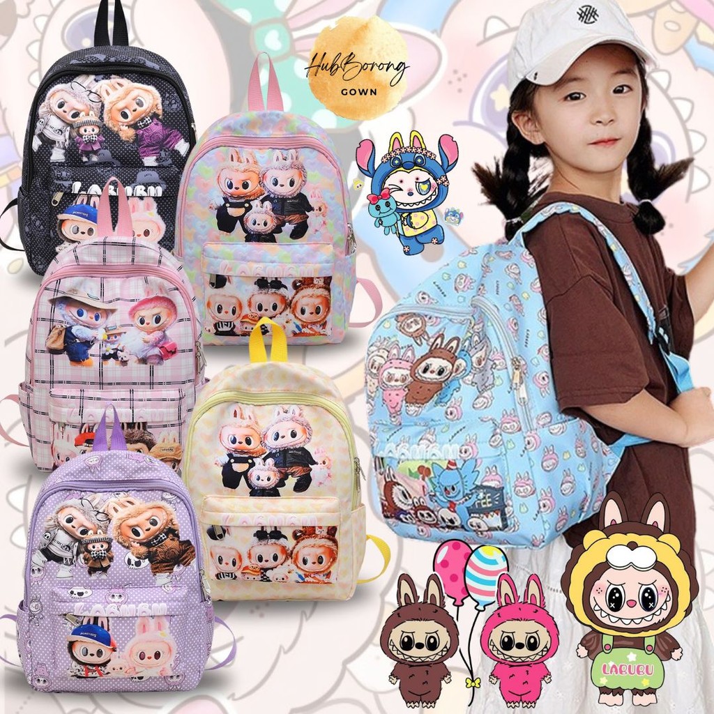 33cm Beg Sekolah Tadika Labubu Budak Perempuan Kartun | Shopee Malaysia