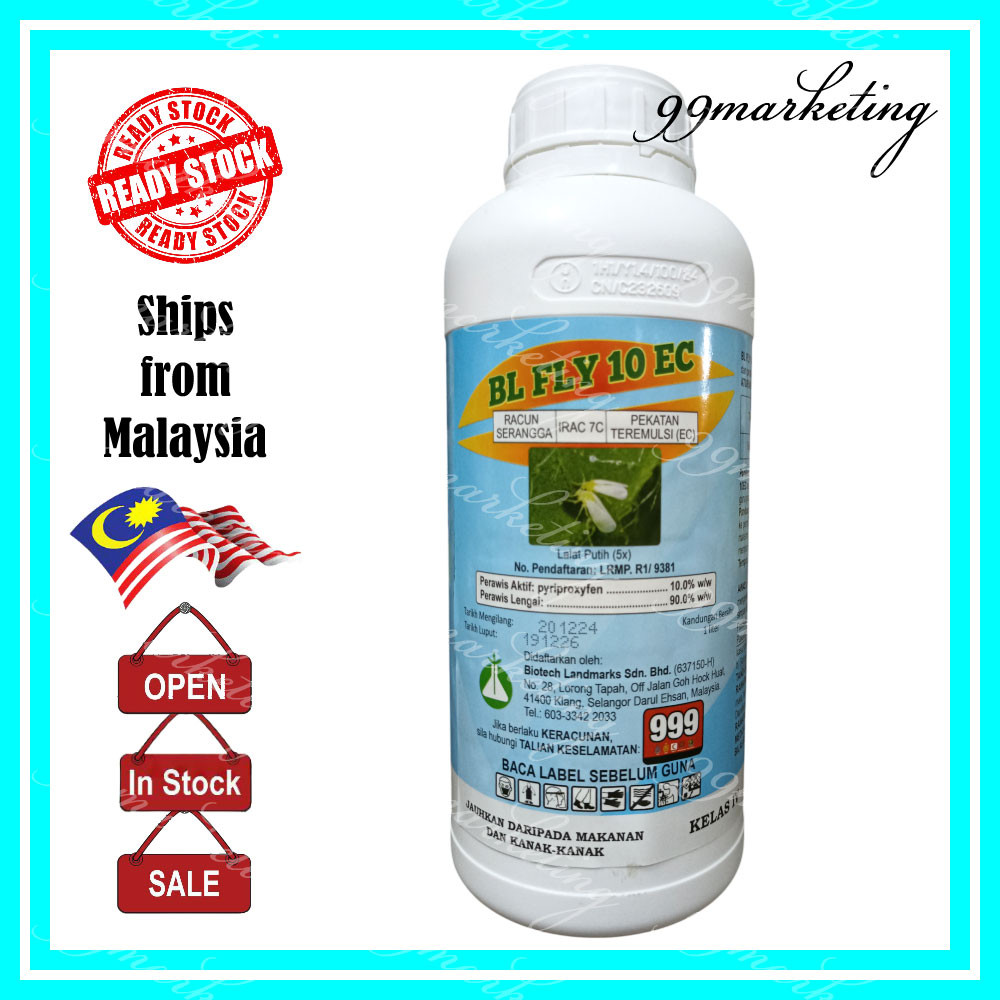 BL Fly 10 EC 1L Insecticide Growth Regulator Racun Pengawal Pertumbuhan Serangga Lalat Putih ...