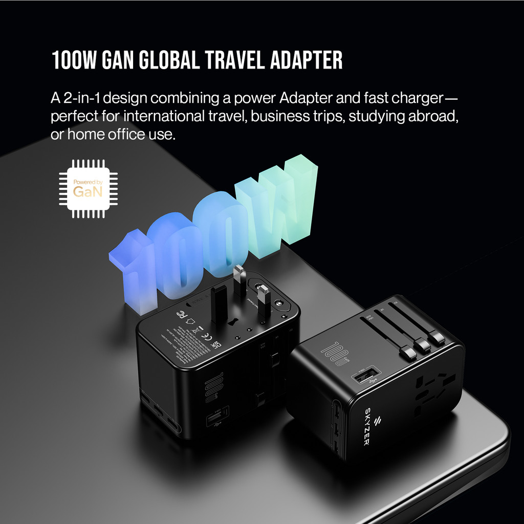 Skyzer PD163 SpeedMax 100W Fast Charging Travel Adapter | Shopee Malaysia