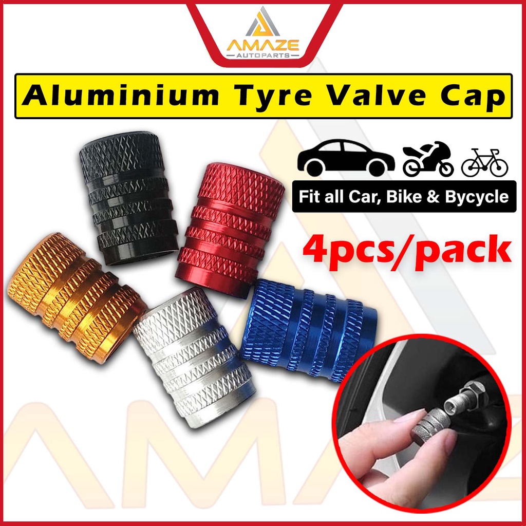 4pc Universal Penutup Valve Angin Tayar Alloy Tyres Tire Valve Caps Car ...