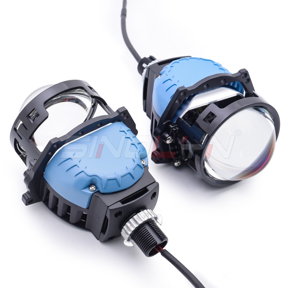2 PCS 3 Inch Bi LED Blue Projector Lens For Hella 3R G5 Headlight H4 H7 ...