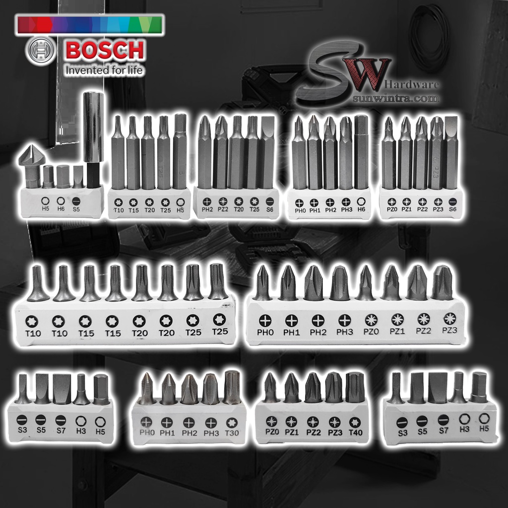 COMBO BOSCH GSB600 IMPACT DRILL / DRIVER PROFESSIONAL with 91pcs V-LINE ...