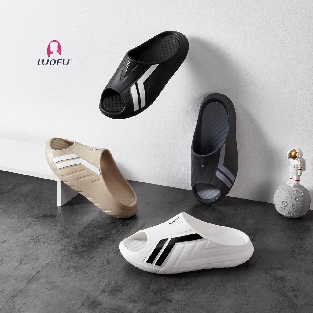 LUOFU Men Premium EVA Orca Slides Slippers E6233-E01M | Shopee Malaysia