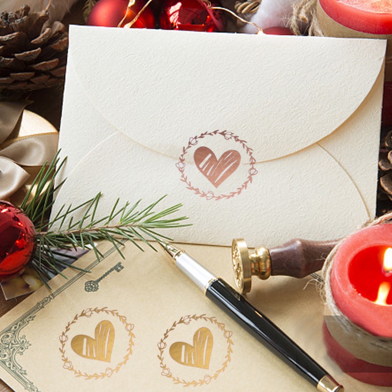 25Pcs Self Adhesive Love Party Invitation Label Paper/ Mini Thank You ...