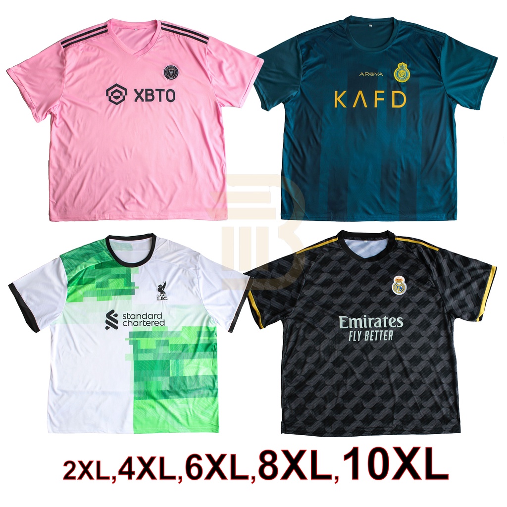 (HARGA BORONG) BAJU JERSY BOLA SEPAK CUTTING BESAR / PLUS SIZE FOOTBALL CLUB DESIGN MEN JERSEY ...