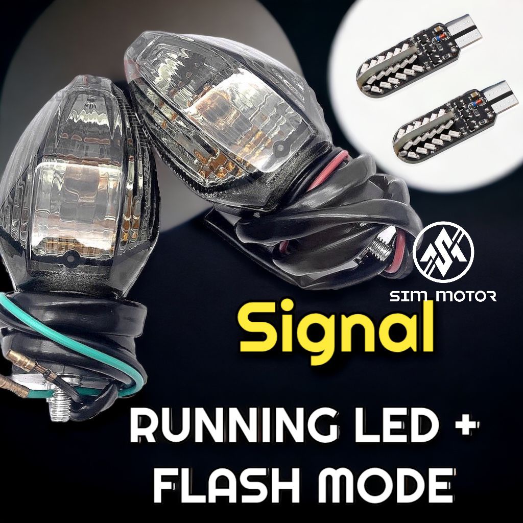 Signal LED Running Mode + Flash Mode, lampu Belakang Led RS150 W110 ...
