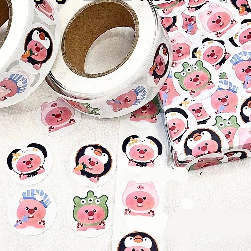 500pcs Kawaii Sanrio Loppy Roll Sticker Notebook Decoration Sticker ...