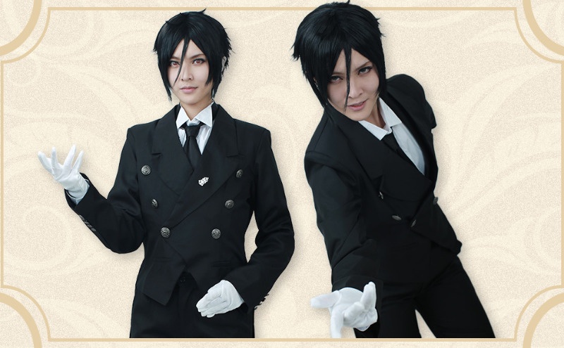 Black Butler Cosplay Japanese Anime Kuroshitsuji Sebastian Michaelis ...