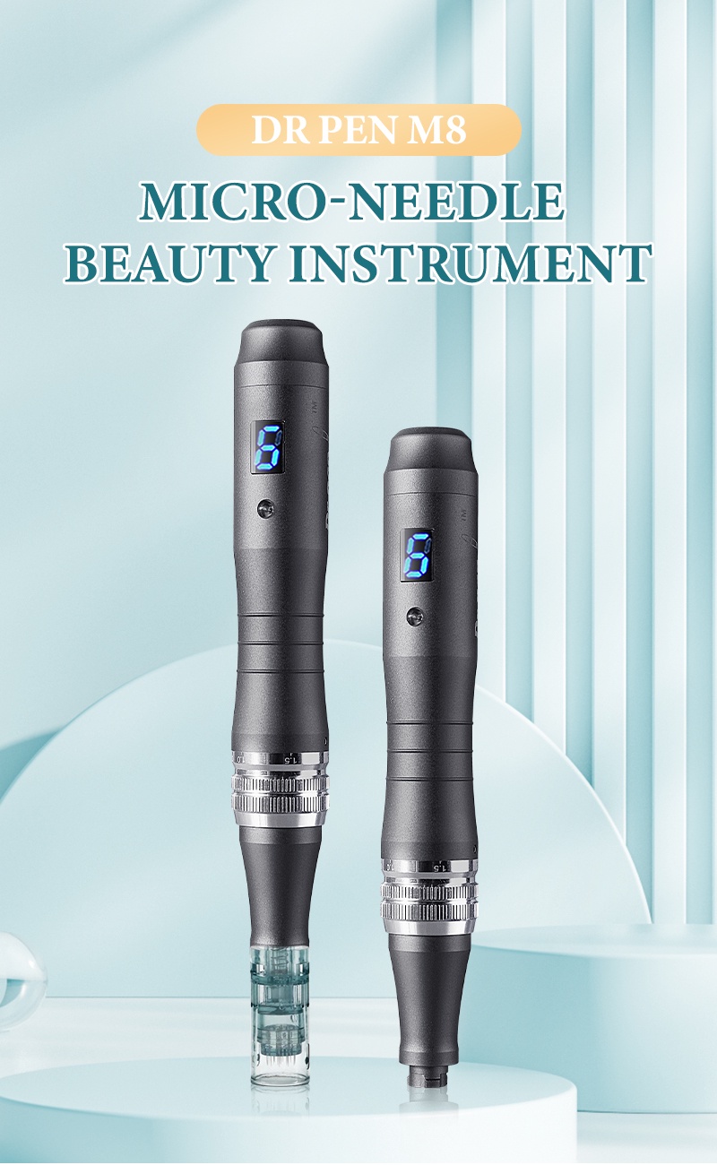 Dr pen Ultima M8 With 2 pcs Needles Microneedling Pen Electric Wireless Dermapen M8 Cartridges ...