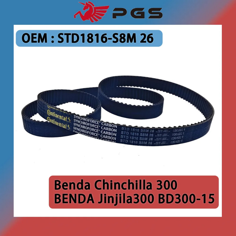 PGS Original STD1816-S8M 26 Motorcycle Transmission Belt For Benda Chinchilla 300 BENDA ...