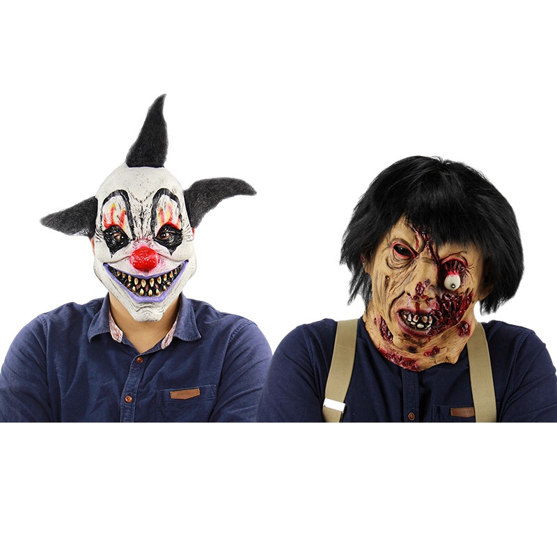 Latex Halloween Zombie Mask Clown Mask Skeleton Ghost Mask Zombie Scary ...