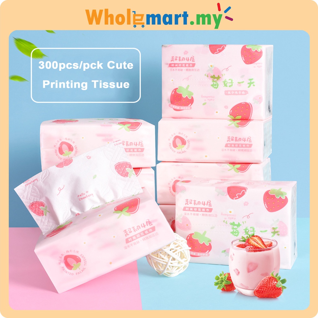 300pcs/pck Large pack of tissue paper for home use with four layers of ...