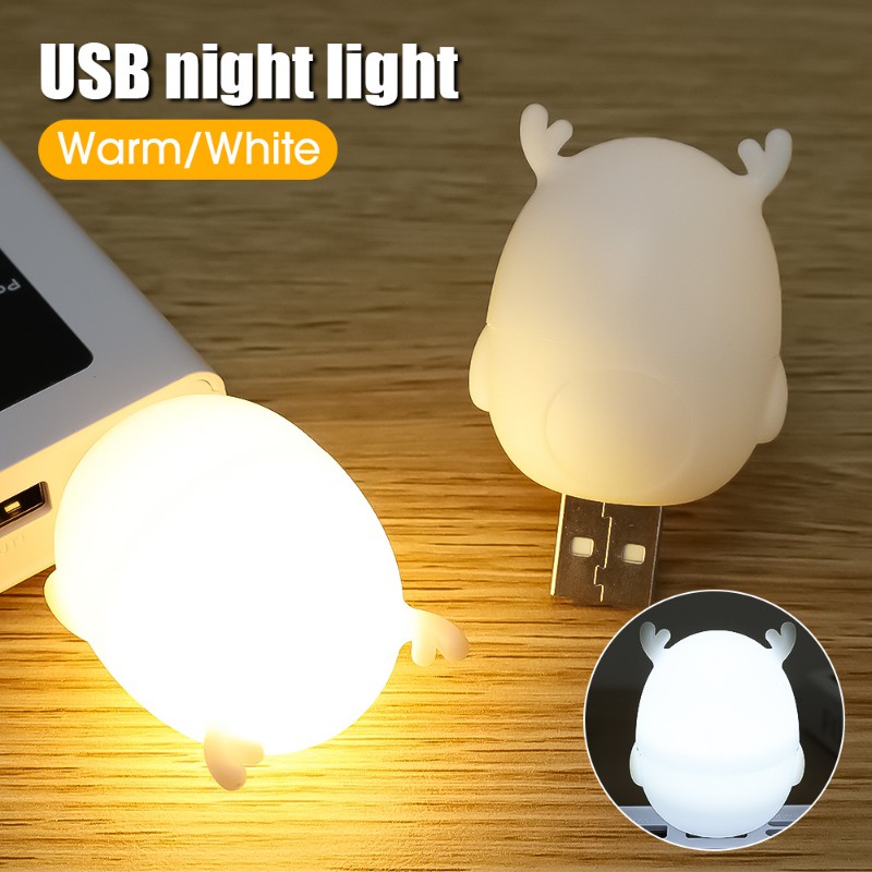 USB Night Light Mini LED Night Light USB Plug Lamp Power Bank Charging USB Book Lights Small ...