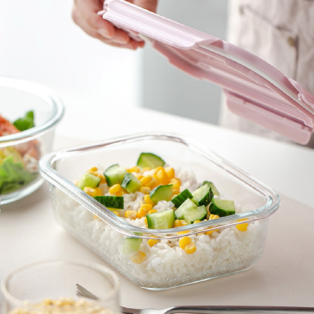 Innohut Borosilicate Glass Container Lunch Box Bekas Makanan Kaca Bento ...
