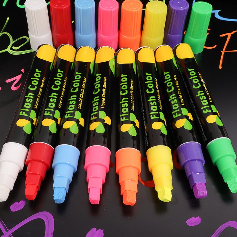 8 Color Whiteboard Graffiti AD Highlighter / Fluorescent Marker Suit ...