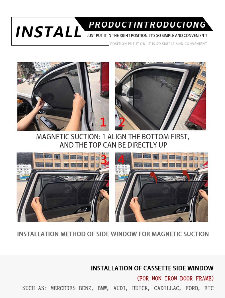 For KIA Soluto Pegas 2017-2023 Magnetic Car Sunshade Visor Front ...